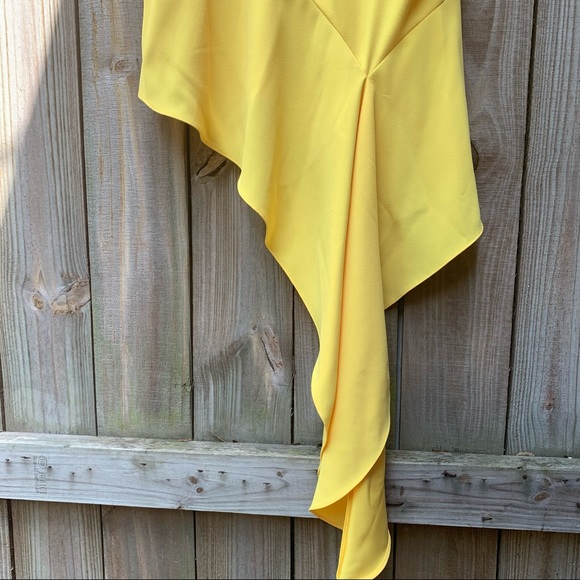 Zara | Tops | Nwot Zara Asymmetrical Yellow Sleeveless Topl | Poshmark